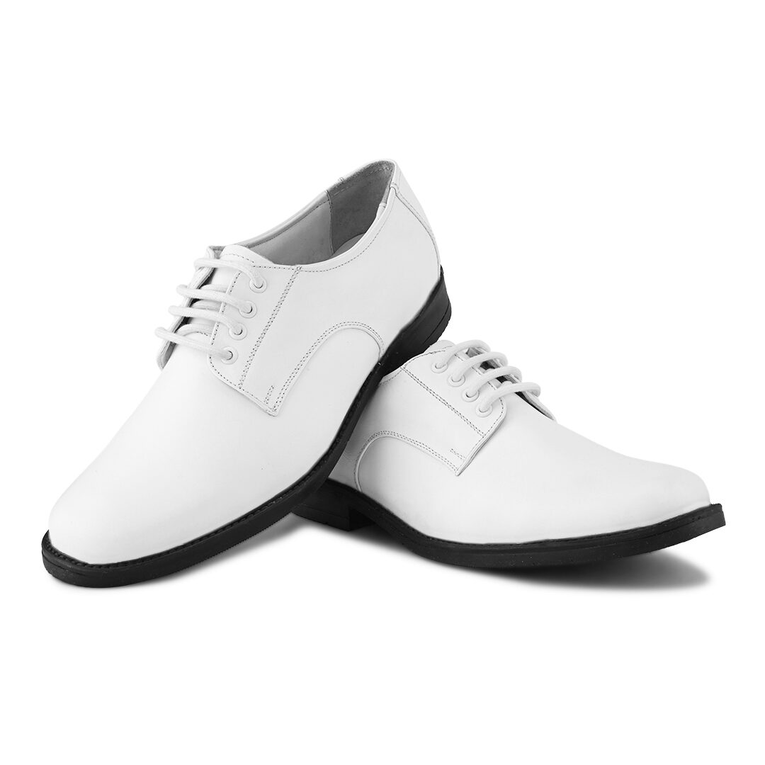 White Uniform Shoes for Navy Uniform | Made in Pure Leather